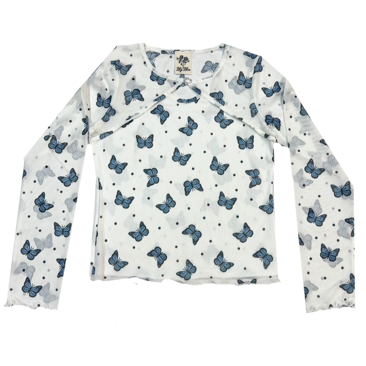 Tina Butterfly Mesh Top – Lily Bleu