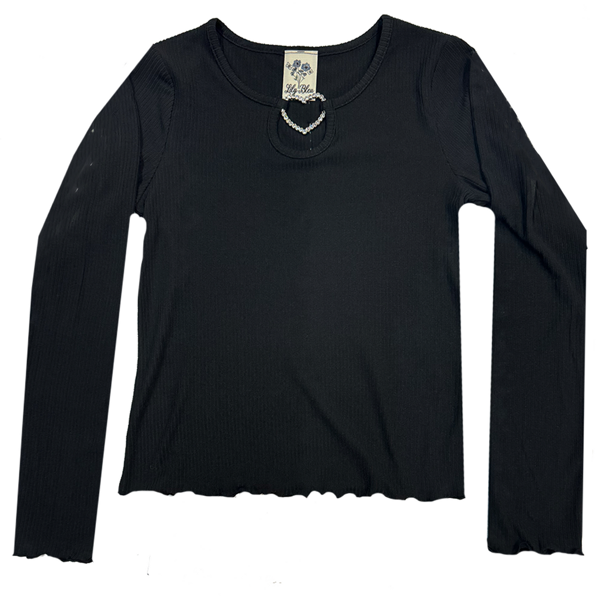 Alana Heart Black Top – Lily Bleu